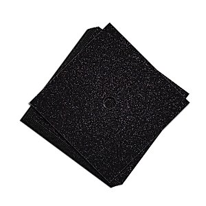 Glitter Heavyweight Premium Construction Paper for Grad Caps, 5 Sheets, DIY Grad Cap Decorations (Black)