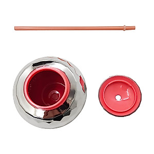 Bolaras Silver Disco Ball Cups (12 Pack) with Name Tags, Lids, and Straws, Cocktail Cup for Bachelorette Party Decorations, Disco Ball Cup for Parties Bulk, Glass for Vacation