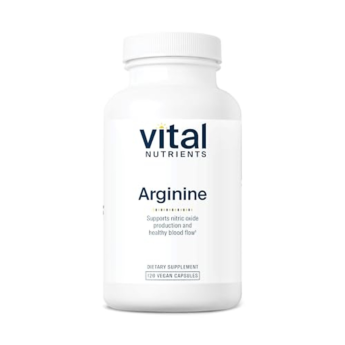Vital Nutrients - Arginine - L-Arginine Amino Acid Support for Circulatory and Heart Health - 120 Vegetarian Capsules per Bottle - 1500 mg