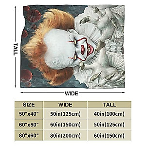 Clown Ultra-Soft Micro Fleece Blanket Throw Fuzzy Lightweight Hypoallergenic Plush Bed Couch Living Room