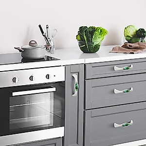 Pull Handle Fence Handle Long Cabinet Handles for Interior, Closet, Drawer, Outdoor, Garage, Colorful Tropical Design