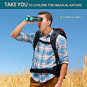 Sedpell HD Binoculars for Adults, High Power Binoculars with BaK4 prisms, IPX7 Waterproof with Phone Adapter Lightweight with Carrying Case and Strap Perfect for Bird Watching, Hunting, Travel