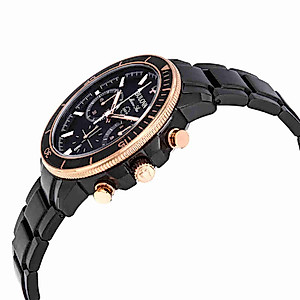 Bulova Marine Star Chronograph Mens Watch, Stainless Steel , Black (Model: 98B302)