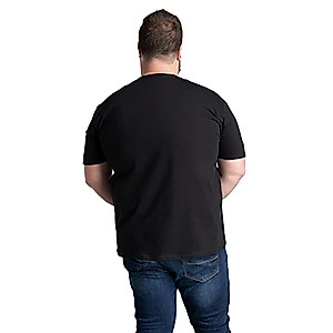 Fruit of the Loom Men's Tall Eversoft Cotton Short Sleeve T Shirts, Breathable & Moisture Wicking with Odor Control, Black Ink, XX-Large Big