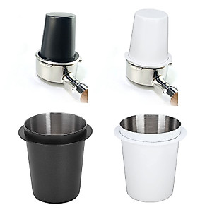 58mm Dosing Cup,Stainless Steel Coffee Dosing Cup, Espresso Coffee Dosing Cup,Coffee Machine Tools,Small Measuring Cup for Coffee Milk Tea Liquid Medication(58mm White)