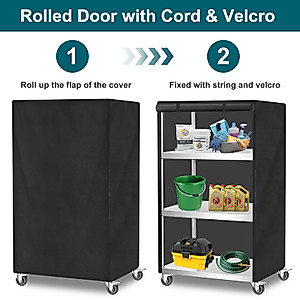 Femuar Waterproof Shelf Cover Wire Shelf Cover Heavy Duty Dustproof Storage Wire Rack Covers Outdoor Shelving Covers 36"x18"x72''…