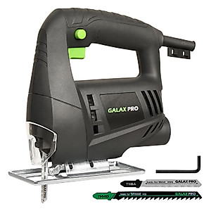 GALAX PRO 3.3Amp Jig Saw, 3000 RPM No Load Speed Jigsaw with Lock-on Button, Cutting Angle 45 Degree, 2pcs Cutting Blades