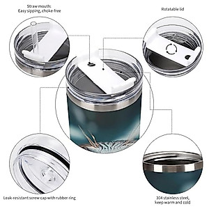 Sea Otter Swimming 40OZ Tumbler Stainless Steel Travel Mug Water Bottle Car Cup Tea Cups with Lid White-style