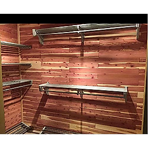 EZ Shelf - Walk in Closet System - 5 Pack - Expandable Closet Shelf with Hanging Rod (Each 40.5–73”) - with 4 End Brackets - Silver - Strong - Easy to Install – Alternative to Wire Closet Shelving