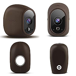 Taken Silicone Skins Compatible with Arlo Smart Security Home Camera, Silicone Skins Case Cover for Arlo Smart Security Wire-Free Cameras, 3 Pack, Brown