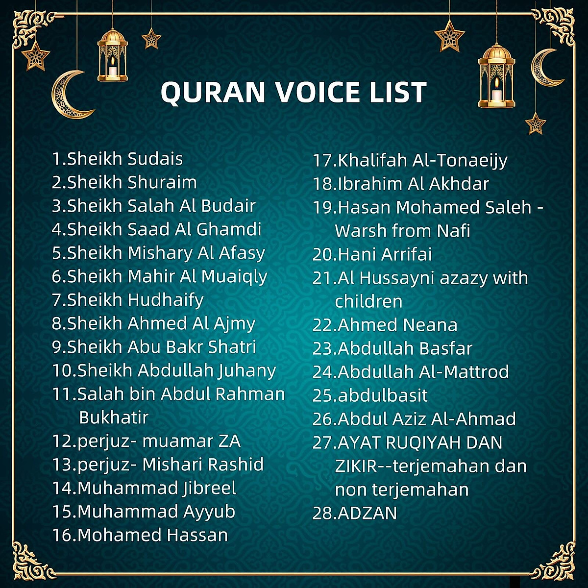 EQUANTU Quran USB Flash Drive - Portable 32GB Thumb Flash Drive, Quran in MP3 Format, 27 Famous Readers, Appliable for Cars, Laptops, Quran Speaker, and Other USB Compatible Devices (Silver)