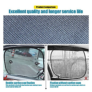 neynavy 2 PCS Car Window Shade for Baby, 19.6In x 11.8In Car Sun Shade Side Window Sunshade, Glare and UV Protection for Kids/Adults/Pets, Universal Fit for Most Cars (Suction Cup Style)
