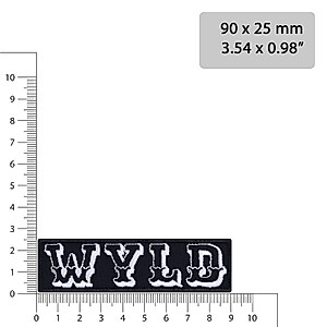 WYLD – Iron on Patches for Motorcycle Riders, Bikers, Rockers, Smokers | Sew on or Iron on Edible CBD Gummies Applique Patches for Jeans, Jackets, Sleeves, Motorcycle Case 3.54X0.98 in