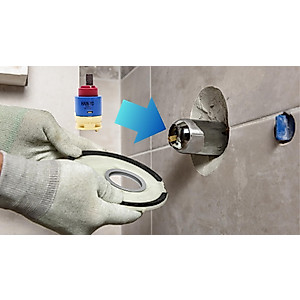 T and T 40mm Ceramic Pressure Balance Cartridge JL02BJ Blue, Red