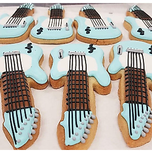 Electric Guitar Rock 'n Roll Cookie Cutter, 5.25" Made in USA by Ann Clark