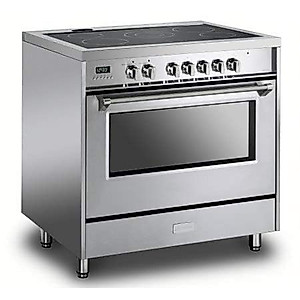 36" Electric Range with 5 Heating Elements Convection Oven 4.3 Cu. Ft. Capacity, 7 Functions Professional Electric Range Oven with Smooth Glass Top, Stainless Steel