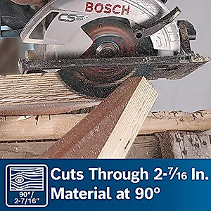 BOSCH CS10 15 Amp Circular Saw 7-1/4 Inch Blade 0-56 Degree Bevel Capacity, 120 Volt
