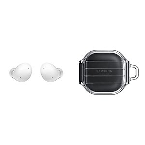 SAMSUNG Galaxy Buds 2 True Wireless Earbuds US Version White Galaxy Earbuds Charging Case Cover