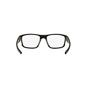 Oakley Men's Ox8078 Hyperlink Square Prescription Eyeglass Frames, Satin Black/Demo Lens, 54 mm