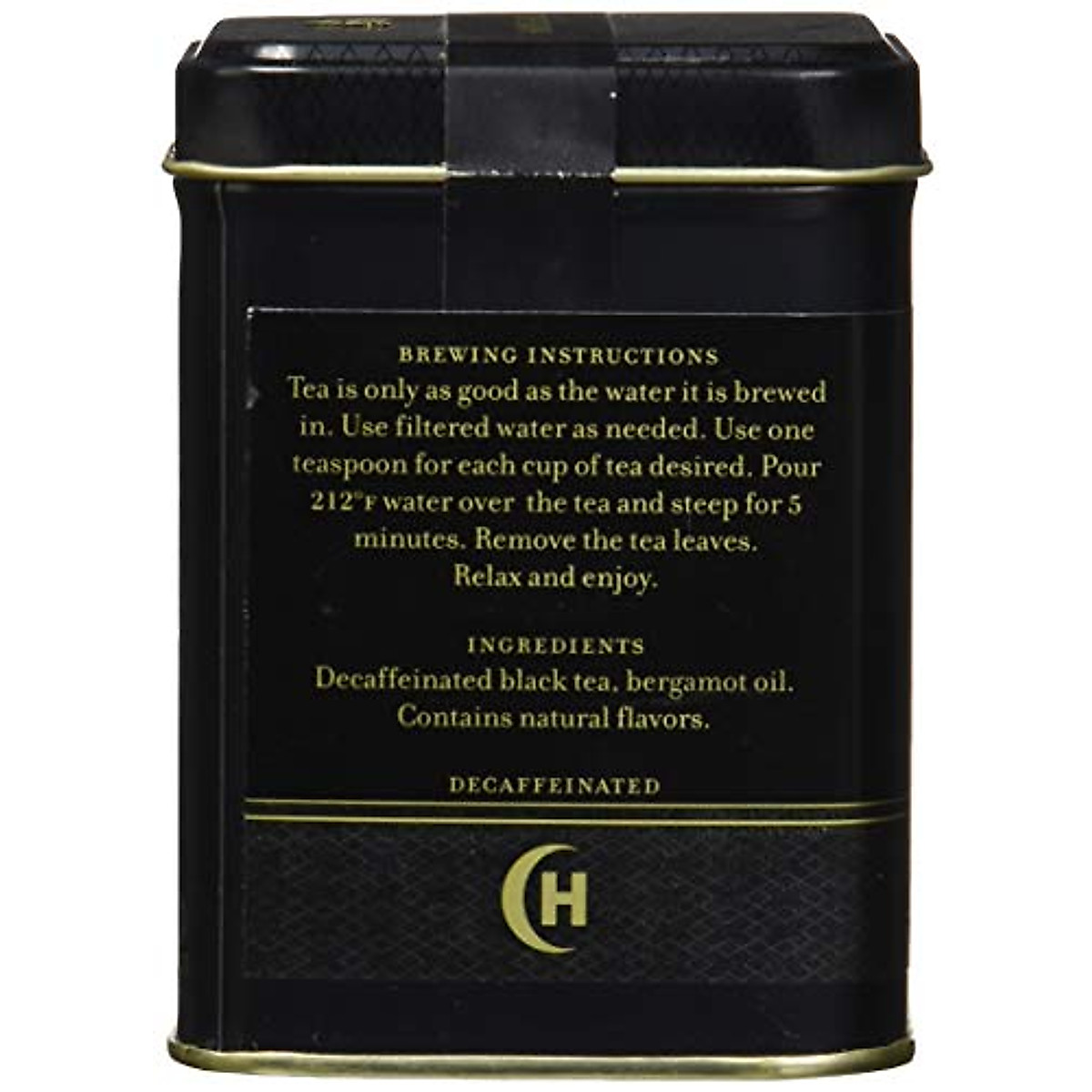 Decaffeinated Earl Grey, Loose tea in 4 Ounce tin