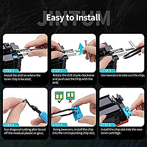 JINTUM Compatible HP 414A Toner Cartridge (No Chip) Replacement for HP W2020A W2021A W2022A W2023A for HP Color Pro MFP M479FDW M454DW M479FDN M454DN M479DW M480F (Black Cyan Yellow Magenta, 4-Pack)