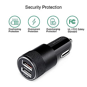 [5.4A/30W] Fast Car Charger Type C 6ft Cable for Samsung Galaxy S23 S22 S21 S20 Ultra FE S10e S10 S9 S8 Plus, Note 20 10 9 8, A14 A53 A32 A71 5G A20 A90, LG Stylo 4/5/6, Moto G8 G7, Quick USB Car Plug