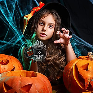 Tessco Witches Brew Witch Cauldron Coffee Mug Black Ceramic Coffee Cups Black 12 oz Mug Ceramic Witchy Gifts Witch Decor Halloween Mug Drinkware Black Cup Novelty Coffee Mugs Tabletop (2 Pcs)