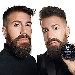 TRENDSTARTER - MATTE WAX (4oz) - Firm Hold - Matte Finish - Premium Water Based All-Day Hold Hair Styling Pomade – Flake-Free Styling Wax for All Hair Types