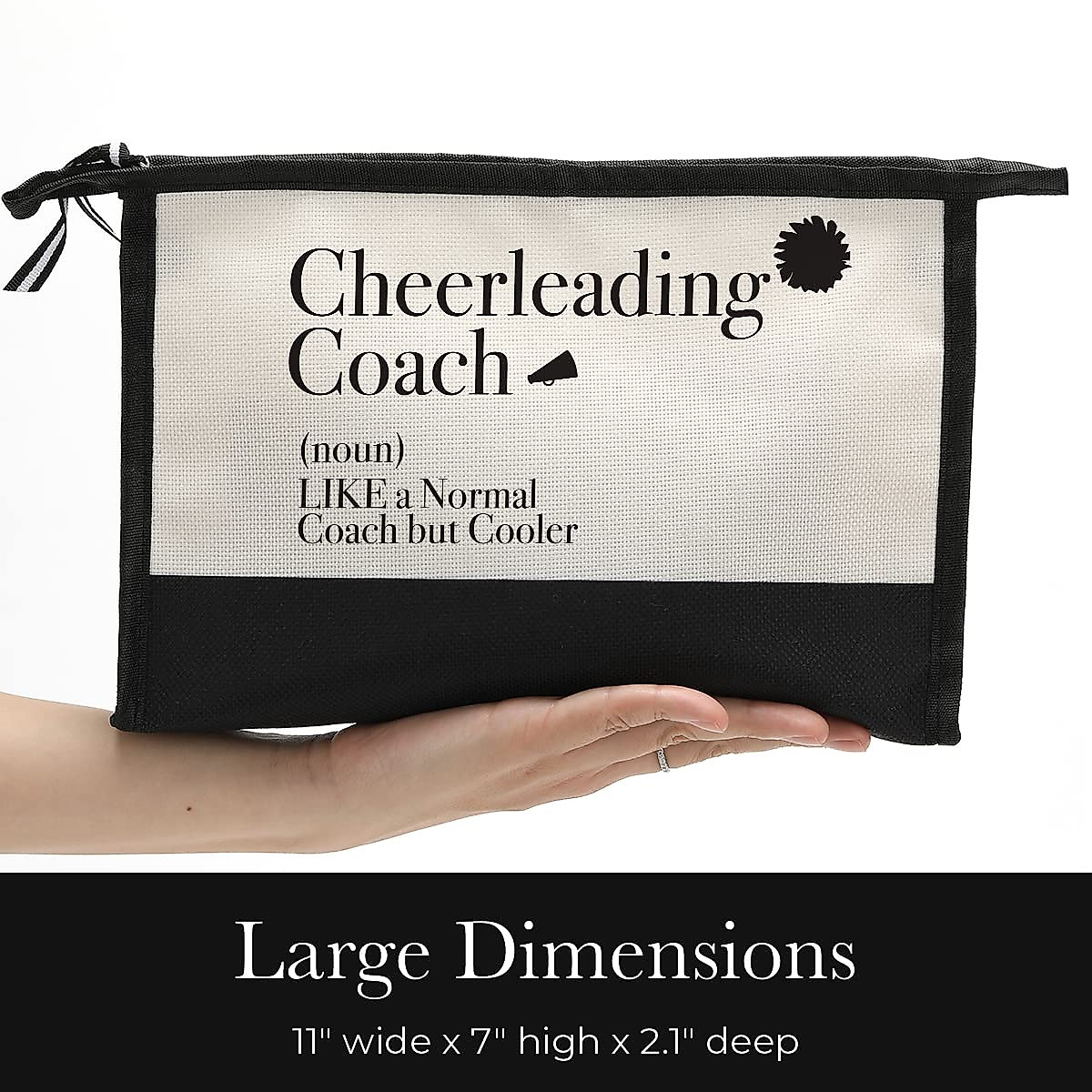Inspirational Cheerleading Coach Gifts for Women Cosmetic Bag Travel Makeup Bag Funny Cheerleader Coach Cheer Coach Gift Thank You Gifts for Women Cheer Mom Wife Teacher Friends Sister Coworker