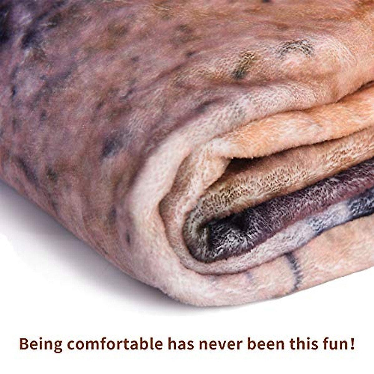 71" Cookie Blanket Throw Blanket - 290GSM Novelty Chocolate Chip Cookie Blanket with Soft Microfiber, Round Cookie Blanket Adult Size for Kids Women Men 1 Pack