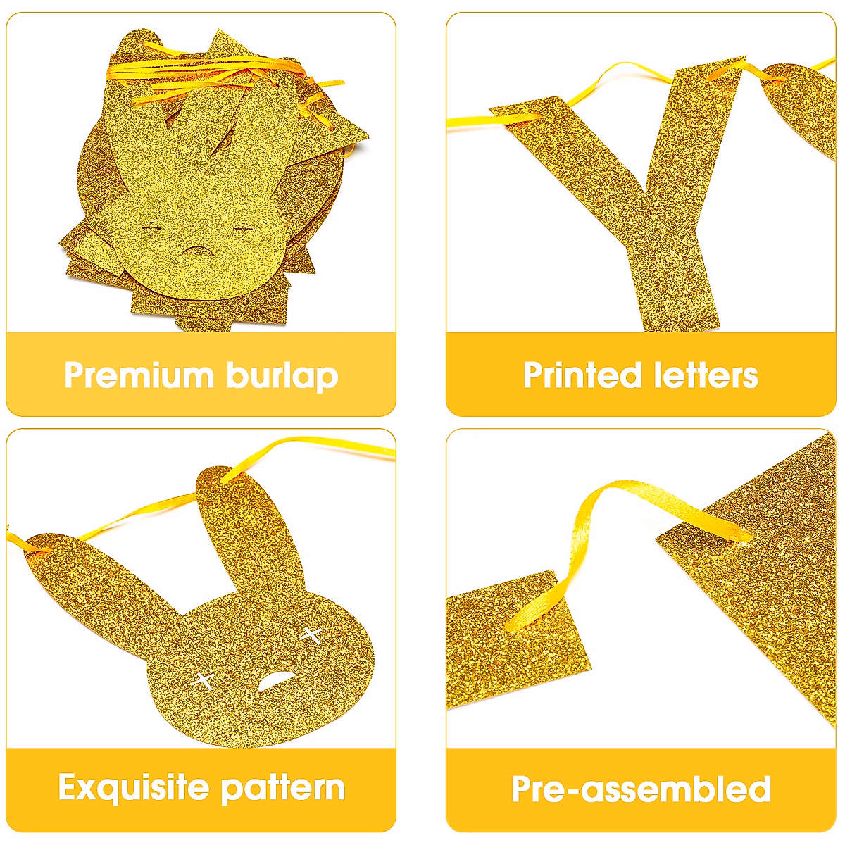 GROBRO7 YO Perreo Sola Banners Gold Glitter Banner Home Decoration Photo Booth Props 6.5ft Pre-Assembled Garland Party Favor for Music Themed Bachelorette Wedding Bridal Shower Engagement Decor