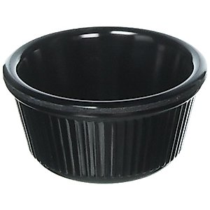 Winco Fluted Ramekins, 3-Ounce, Black, 12-Pieces