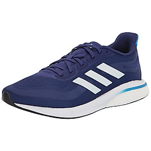 adidas Men's Supernova + Running Shoe, Legacy Indigo/White/Blue Rush, 9