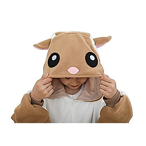 Flora Huxley Kids Animal Onesie Cosplay Helloween Costume (Flying Squirrel, 6 Years)