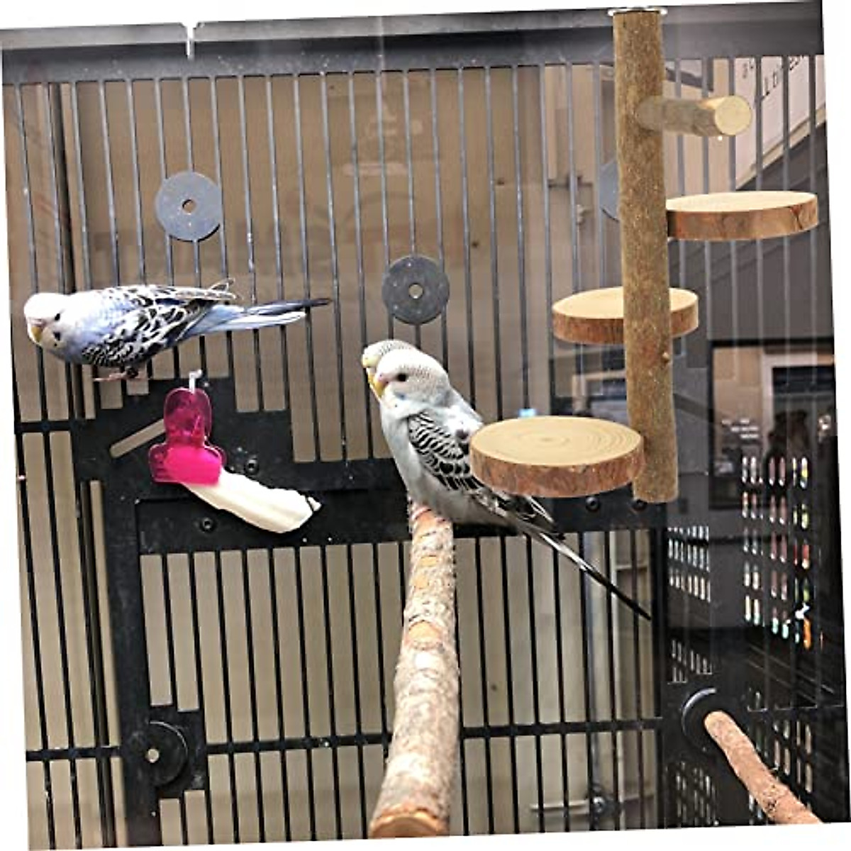 Ipetboom Pets Parrot Home Birds Playground Gym Perch Playpen Wooden Board Delicate Ladder with Jumping Playstand Pet Stand Practical Bird Springboard Cockatiel Wood Climbing Household Petg