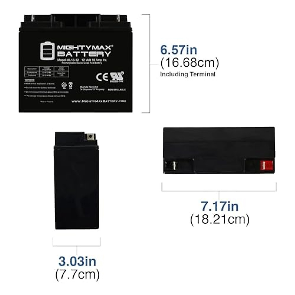 Mighty Max Battery 12V 18AH SLA Replacement Battery for 1150 Jump Starter