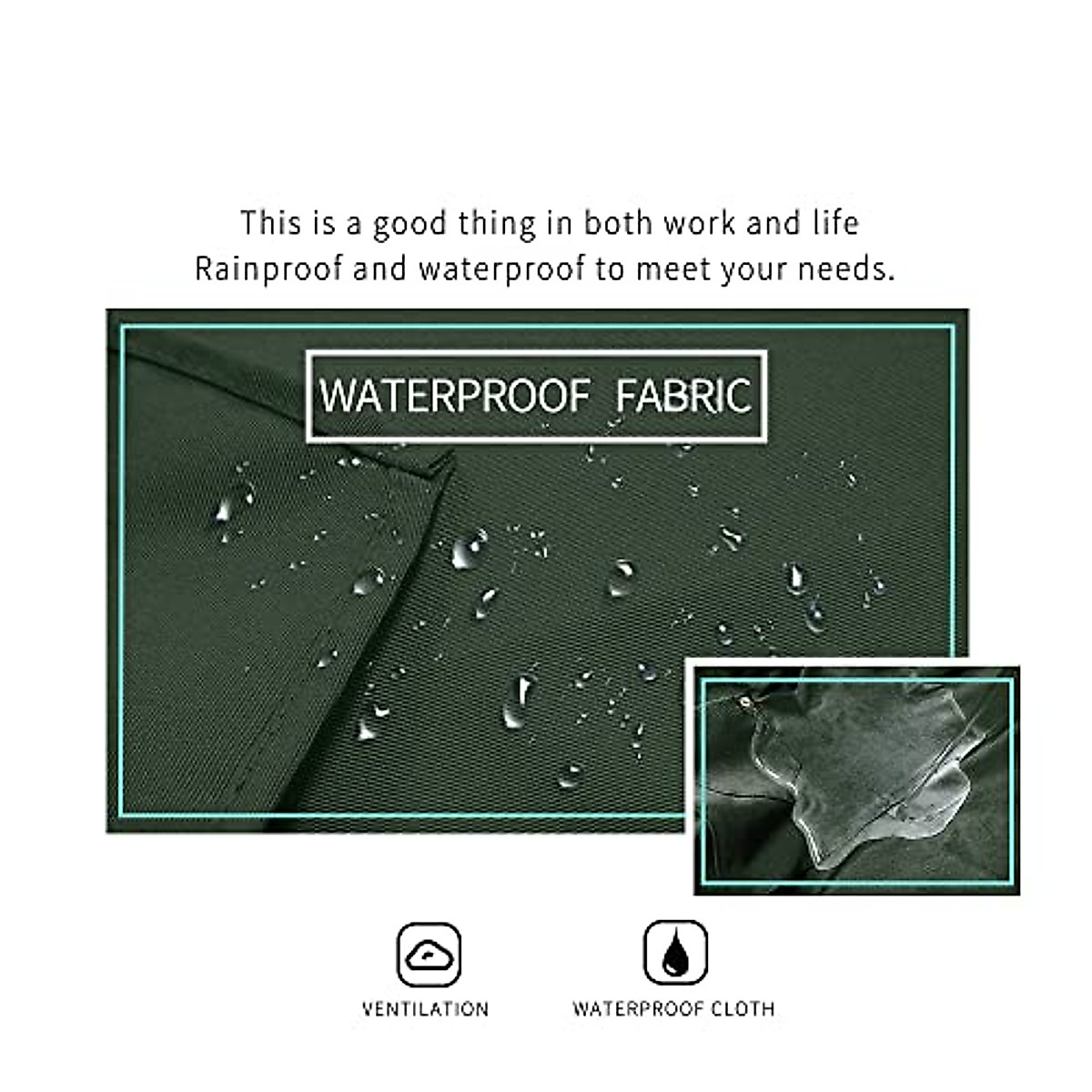 LOYGLIF Apron for Men Women with Adjustable Straps and Large Pockets, Canvas Cotton Cooking Kitchen Chef Bib Aprons Waterproof Green