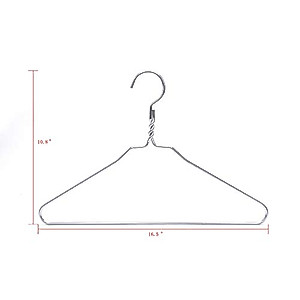 Quality Hangers Silver Aluminum Metal Coat Hangers Heavy Duty Suit Hangers 10 Pack (Adult Size Coat Hanger)