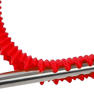 Lyellfe 12 Pack Silicone Oven Rack Shields, Red Oven Rack Protectors, 14 Inch Food Grade Microwave Edge Liner Cover for Home Kitchen