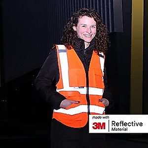 Salzmann Mesh Multi-Pocket Working Vest - Reflective Vest - Made with 3M Reflective Material