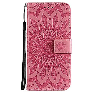 Fansipro Phone Cover Wallet Folio Case for SAMSUNG GALAXY A40, Premium PU Leather Slim Fit Cover for GALAXY A40, 2 Card Slots, exact fitting, Pink