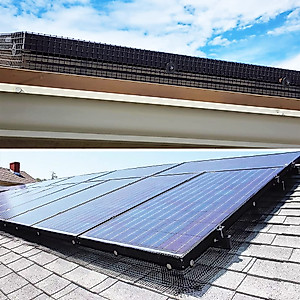 Prolee 100FT Solar Panel Bird/Critter Guard Anti-Rust with 100 Fastener Clips Rooftop Solar Panel Bird Wire Screen, Removable Without Damage (6 Inch x 100 Feet)