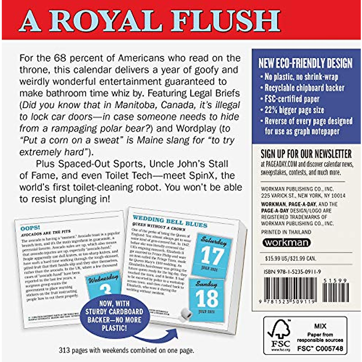 Uncle John's Bathroom Reader Page-A-Day Calendar 2021