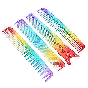 Hair Comb Colorful Gradient Hairdressing Comb Portable Hair Cutting Comb Styling Tool Hair Cutting Combs Hair Cutting Comb for Hairstylist Salon and Home Use Hair CombsStyling Tools Appliances