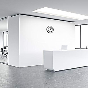 The Ultimate Wall Clock - 14" Atomic, Black, Easy to Read, Perfect for Home, Office, School, Indoor / Outdoor