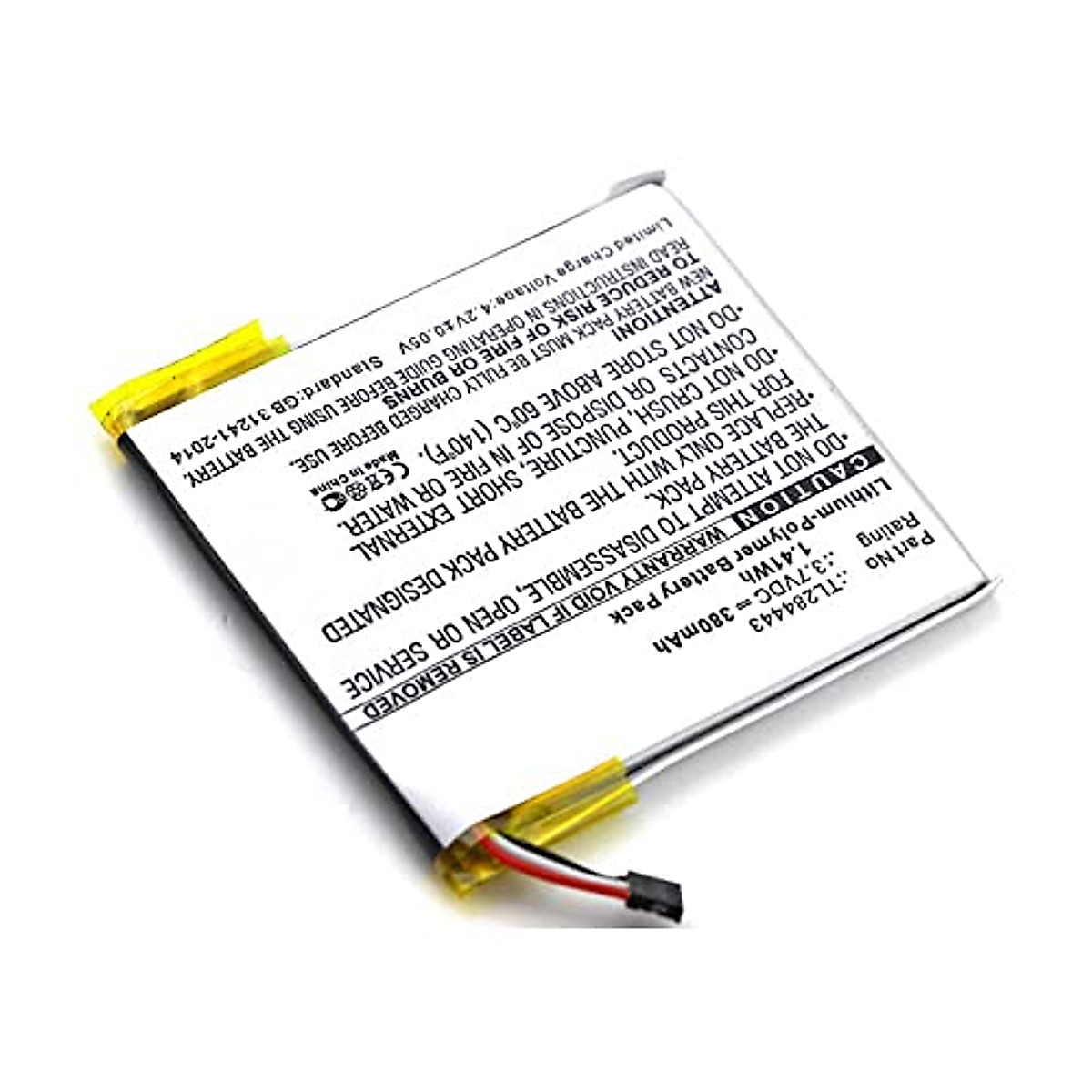 MPF Products 380mAh TL284443 Battery Replacement Compatible with Nest Learning Thermostat (2nd Generation)