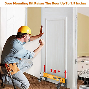 2 Pcs -Door Installation Tool Kit - Heavy-Duty Door Dolly and Door Lifter,Installation Tool for Doors 0.8 to 2.3 Inches Thick and 800 Lbs - Maximize Installation Efficiency