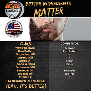 Claev Beard Balm (2 oz), 100% Top-Grade Natural Beard Conditioning & Styling Balm, Designed for Rugged, Active, or Outdoorsy Men, Includes Shea Butter, Vegan Beeswax, Cedarwood Oil, is a US Company