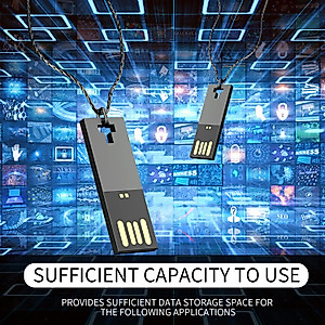 USB Flash Drive- Thumb Drive Memory Stick Pen Drive 128GB Necklace Metal Style Keychain Design (128.gb, Gun Color)