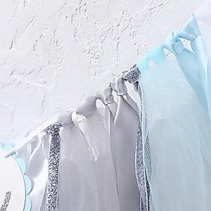 Winter Onederland High Chair Banner for 1st Birthday - Blue Frozen 1st Brithday Banner, Winter Wonederland Decorations Girl, Snow Flake High Chair Tutu, Winter First Birthday Decorations